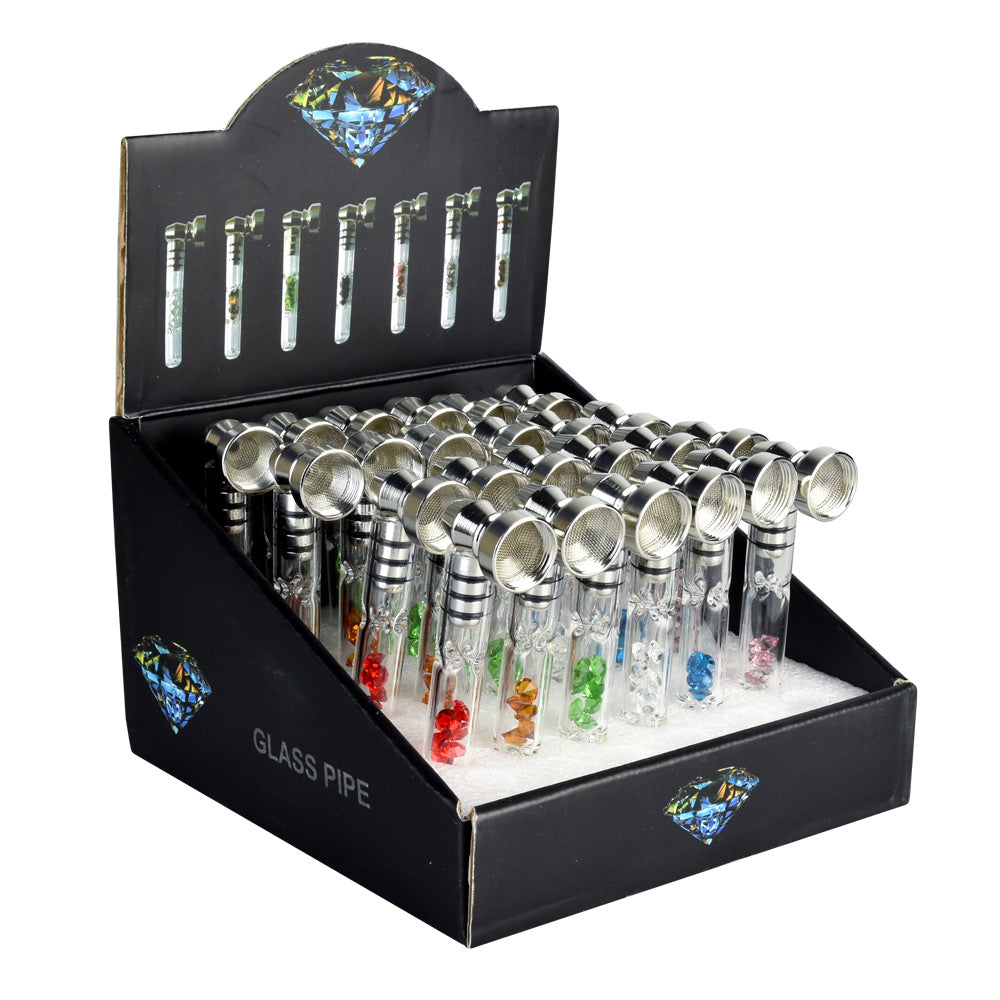AFG Distribution - Gem-filled - Glass & Metal Pipe - 3.75" - Asst - 24 ...