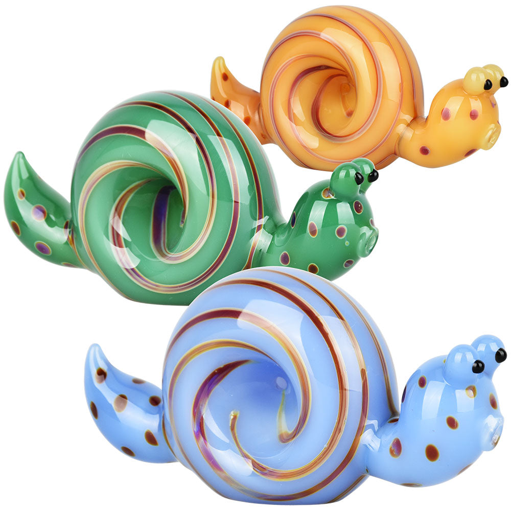 AFG Distribution - Spun Snail - Glass Hand Pipe - 4" - Colors Vary ...