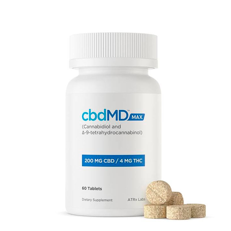 CbdMD - Full Spectrum - CBD MAX Pain Tablets - 6000MG - 60ct - Super ...